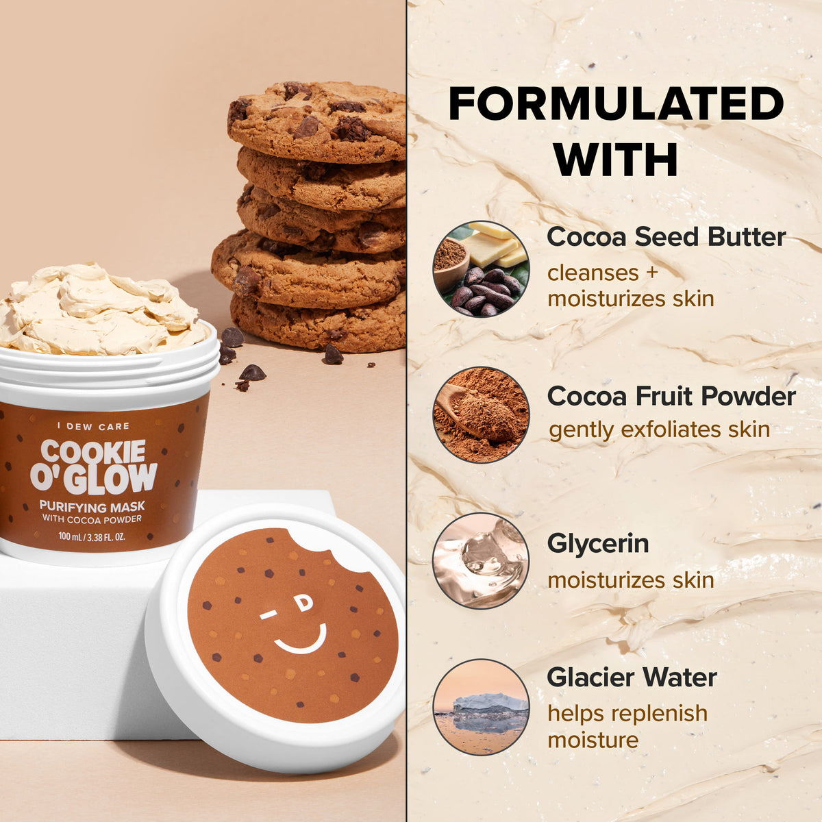 I DEW CARE Cookie O' Glow | Purifying Cookie-Dough Inspired Wash Off ...