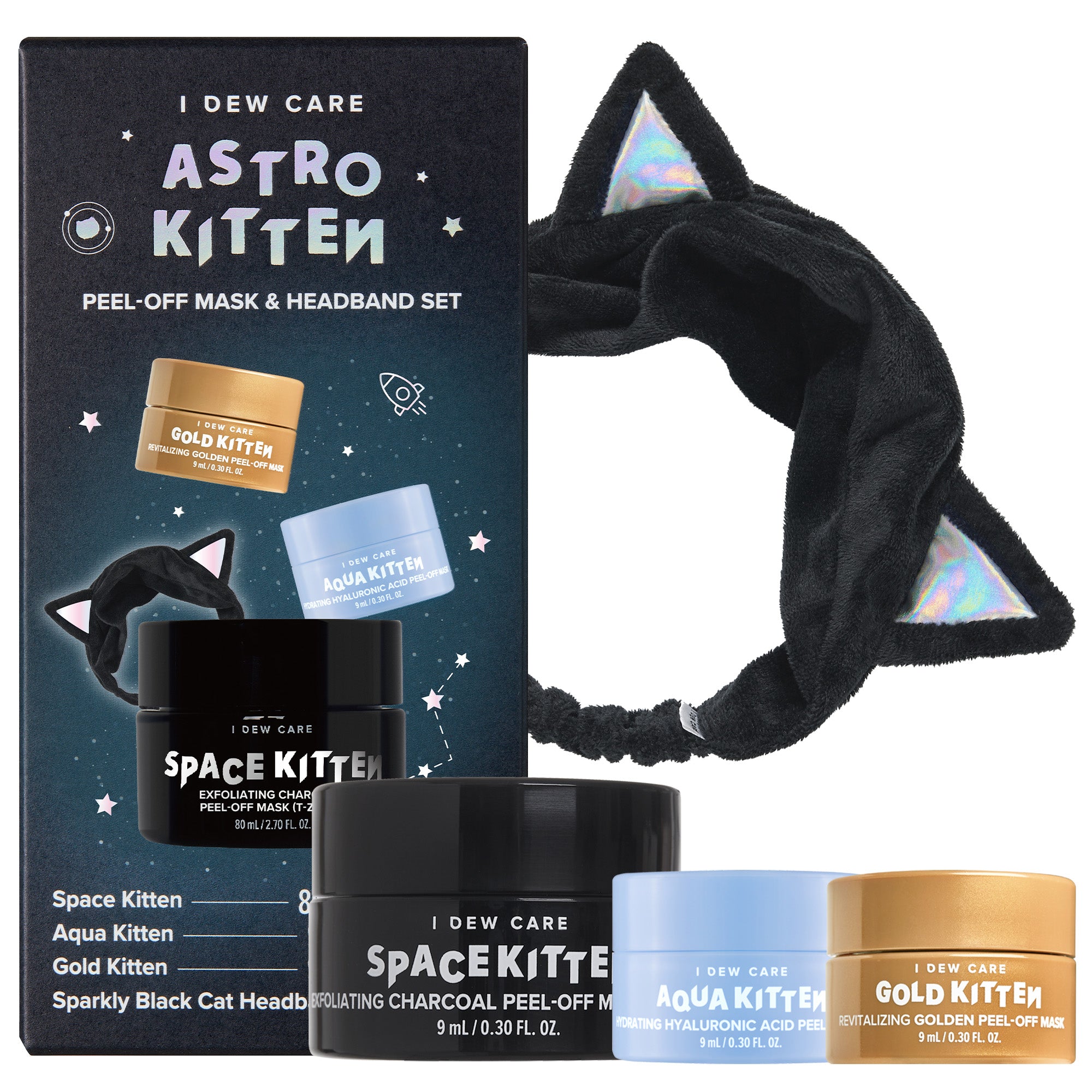 I DEW CARE | Astro Kitten | Exfoliating Charcoal & Sapphire Peel-Off Mask