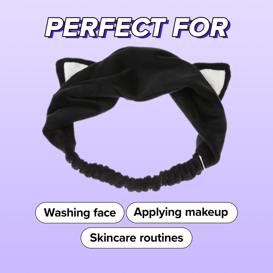 I DEW CARE Black Cat Headband | Spa Facial Skincare, Face Wash, Makeup ...