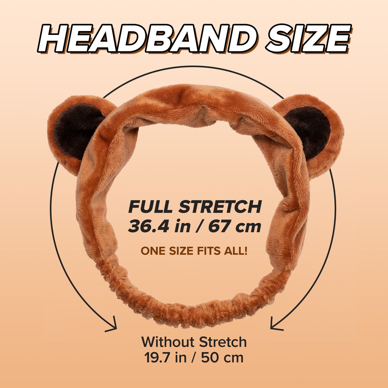 I DEW CARE Brown Bear Headband | Spa Facial Skincare Headband