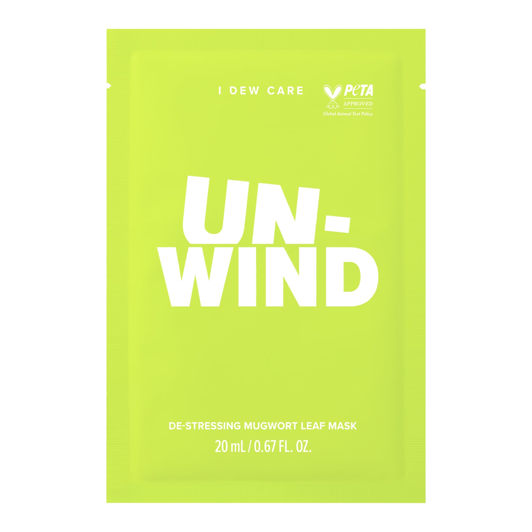 I DEW CARE | Un-Wind Sheet Mask | Calming & Soothing Mugwort Mask